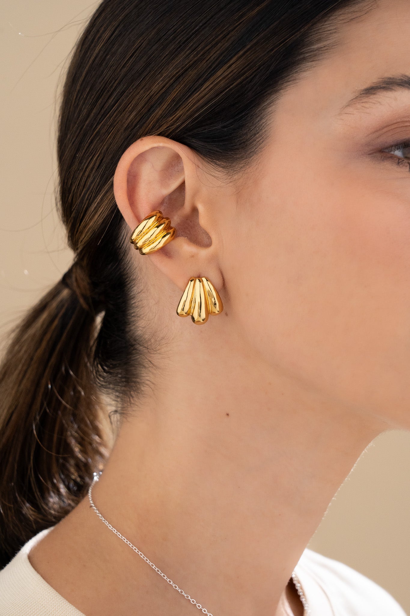 Set X2 Candongas + Earcuff Chunky Para Mujer AVEMARÍA – AVEMARÍA Internacional